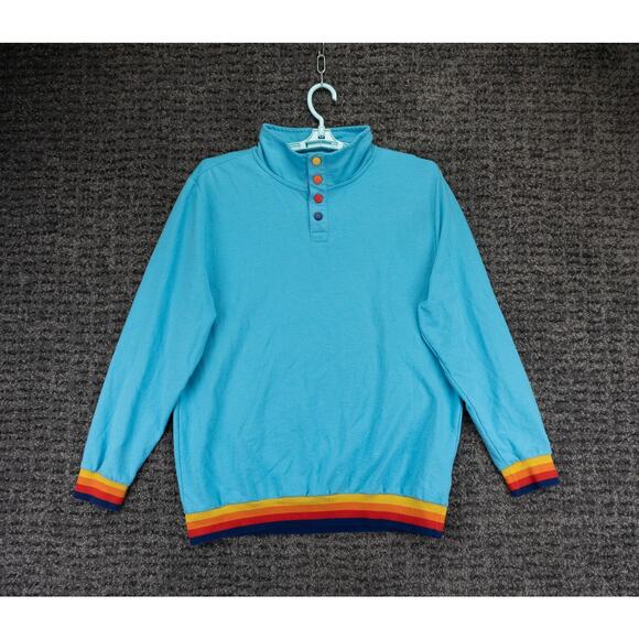 Aldi | Sweaters | Aldi Sweater Mens Large Blue Henley Pullover ...